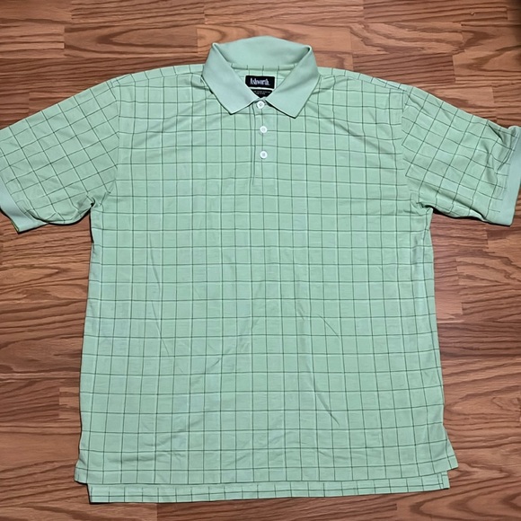 Ashworth | Shirts | Ashworth Mens Golf Polo Short Sleeve Green White ...